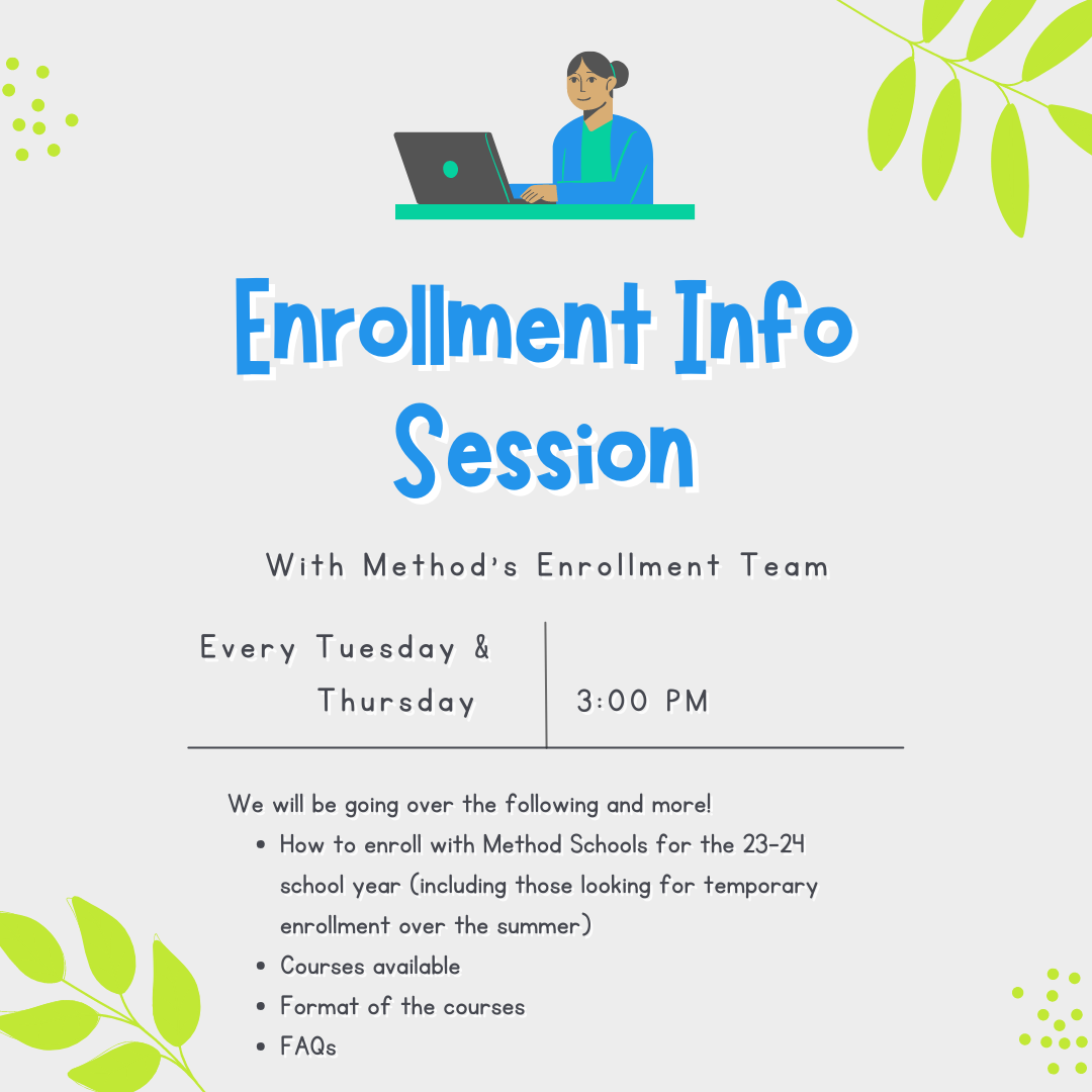 Start Enrollment For 2023-24 | Method Schools